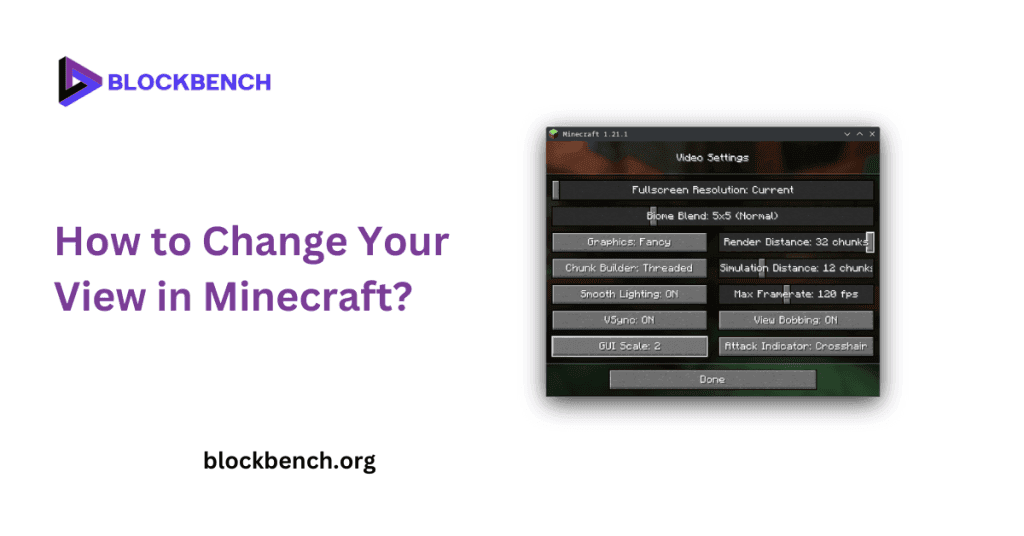 How to Change Your View in Minecraft? - Blockbench