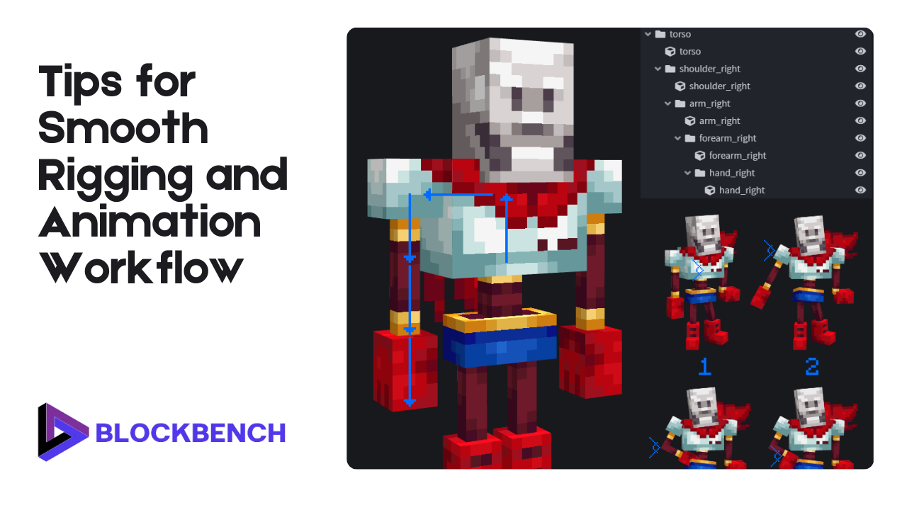 How To Animate Minecraft Characters Blockbench Rigging Guide